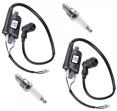 2x IGNITION COIL & Spark Plug For KAWASAKI Mule 3010 KAF620E 4x4 2001 ...
