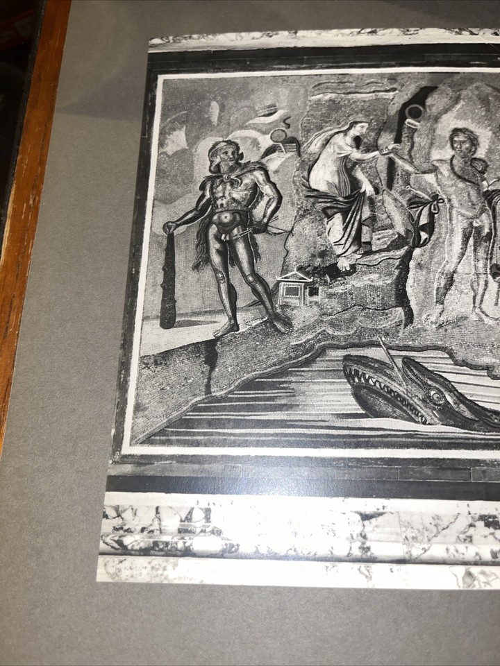 Antique Perseus & Andromeda Mounted Roman Mosaic Photo Rome Villa ...