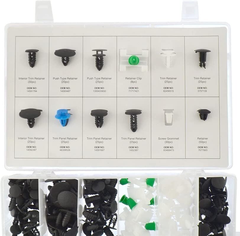 For FIAT Trim Clips Pin Retainer Panel Bumper Body Fastener Assortment ...