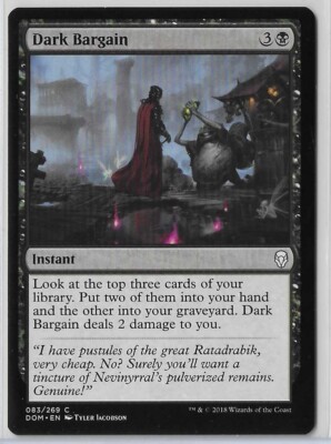 MTG Dark Bargain Dominaria (DOM) Common Magic Card #083/269 Unplayed | eBay