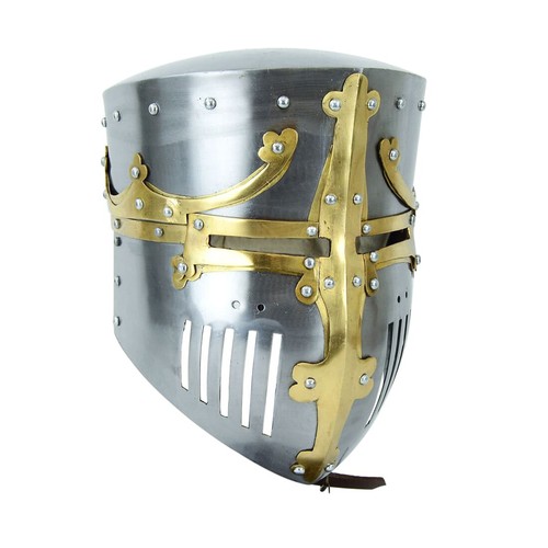 13th Century Great Pot Helm with Brass Crown and Cross | eBay Australia