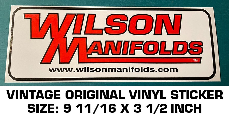 WILSON MANIFOLDS VINTAGE ORIGINAL VINYL DECAL STICKER - RACING ...