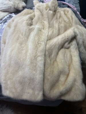 VINTAGE RICH FURS DITTRICH DETROIT Mink Beige Brown Pocket JACKET SIZE ...