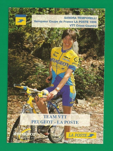 CYCLISME carte cycliste SANDRA TEMPORELLI Vainqueur coupe de france la poste 96 | eBay