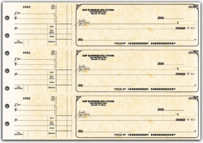 Manual Business Checks with Side Stub Logo Included 13 Styles/Colors ...
