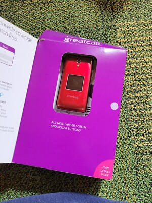 JITTERBUG FLIP RED One prepaid GreatCall Cell Phone for seniors ...