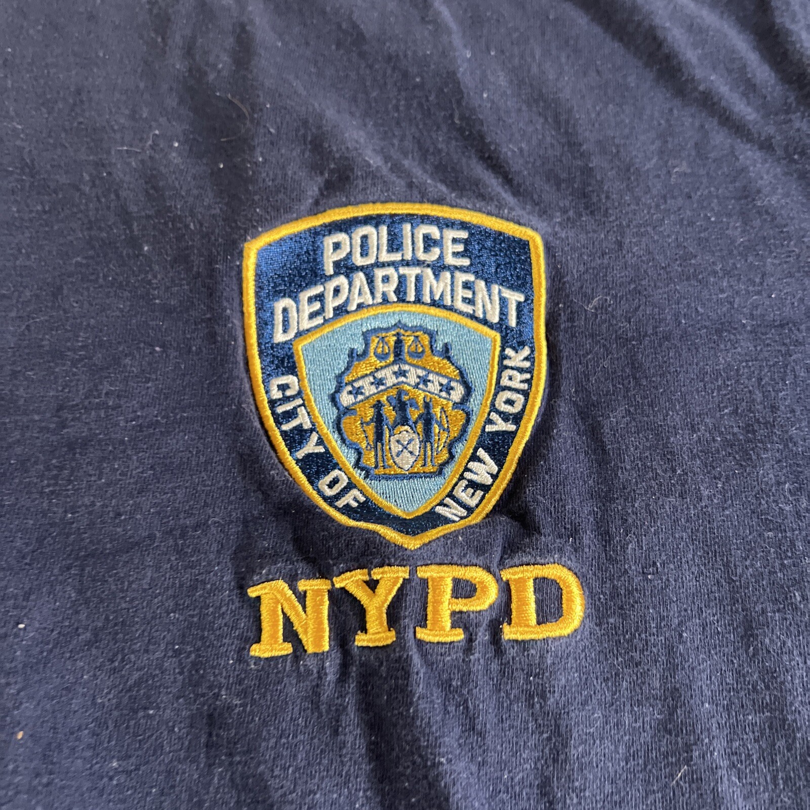 Officially Licensed Embroidered NYPD Size XL T-Shirt … - Gem