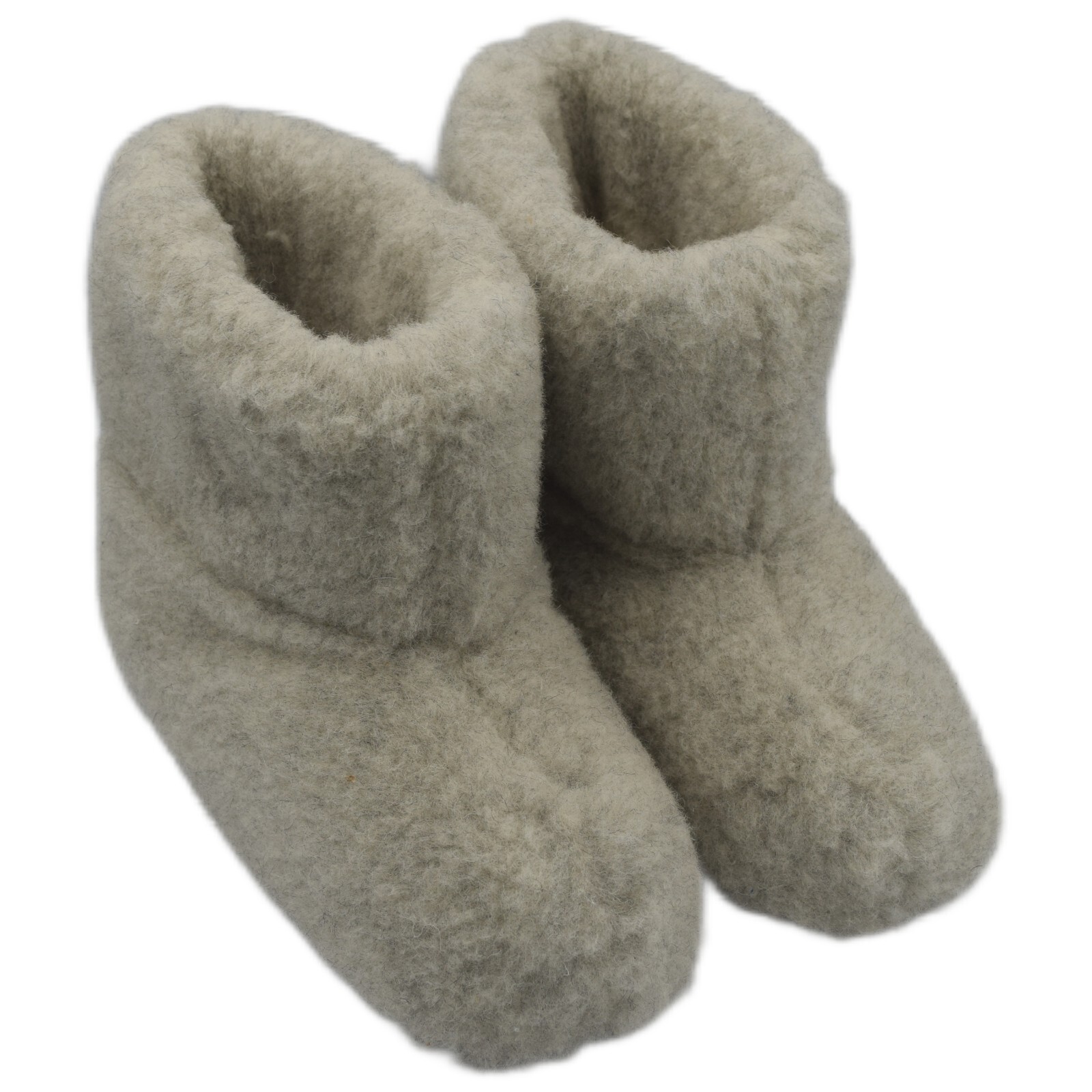 Women's Natural Sheep Wool Slippers Warm Cosy Ankle Boots Soft ...