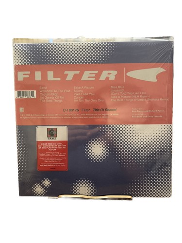 Title Of Record by Filter (Record, 1999) SEALED! Mint 20th anniversary ...