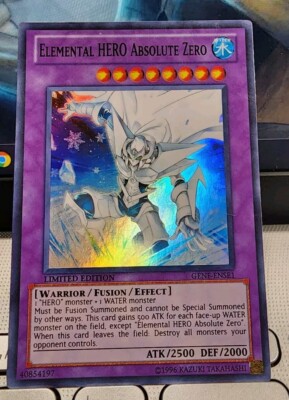 YuGiOh Collector's Elemental HERO Absolute Zero GENF-ENSE1 Super +BONUS ...