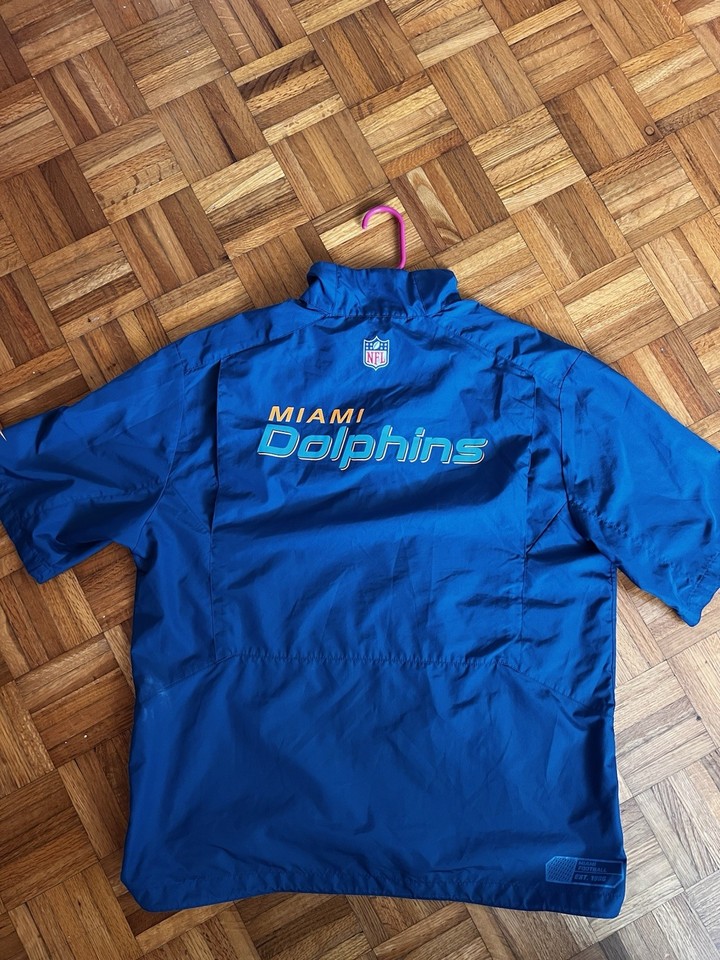 Miami Dolphins NFL Nike Authentic Sideline Short Sleeve Coaches 1/4 Zip ...
