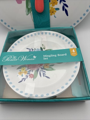 The Pioneer Woman Hostess Cheese Board With Knife Set Melamine 13" W ...