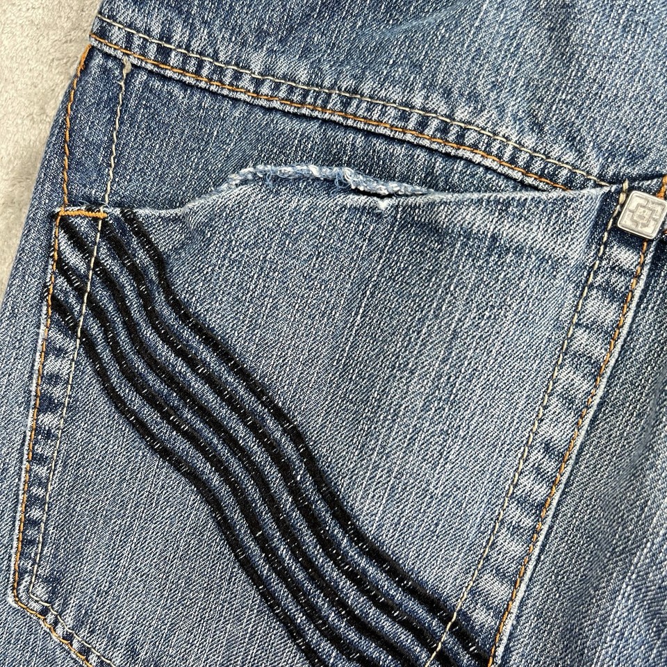 Y2K 2000's Notorious B.I.G Men's Jeans 31x30 Embroidered Baggy Hip Hop ...