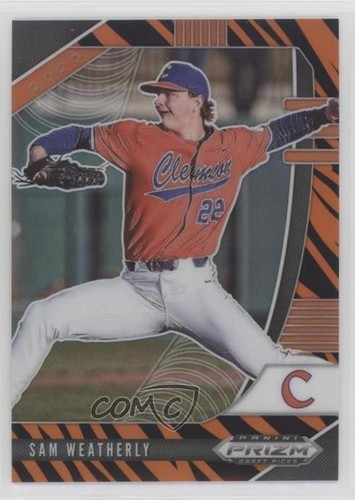 2020 Panini Prizm Draft Picks - Sam Weatherly #PDP81 Tiger Stripe Prizm ...