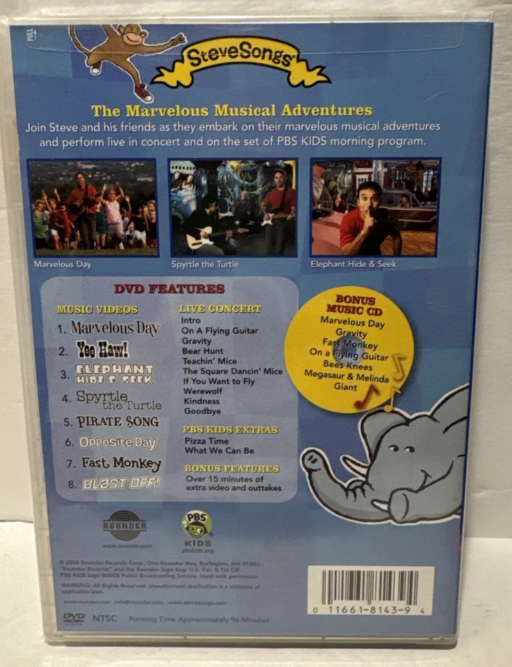 Steve’s Songs The Marvelous Musical Adventures[DVD/Bonus CD] New ...