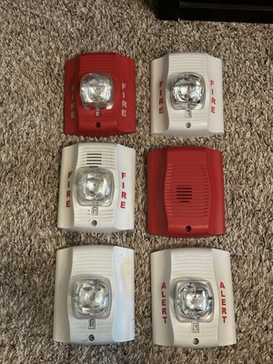 LOT OF 6 System Sensor SpectrAlert Advance Fire Alarms (Horns/Strobes ...