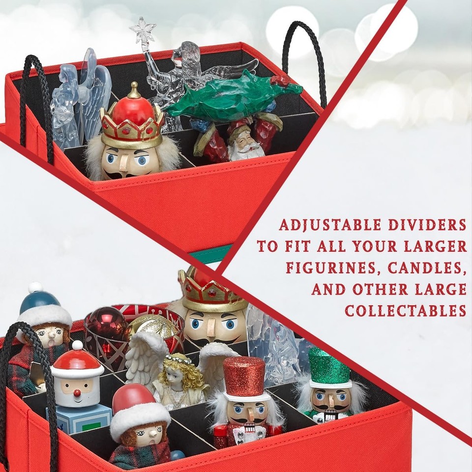 Christmas Nutcracker and Figurine Collectible Storage Box - Stores Up ...