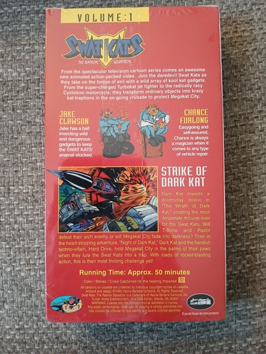 Swat Kats Strike of Dark Kat 1995 2 Episodes Promotional VHS New Sealed ...