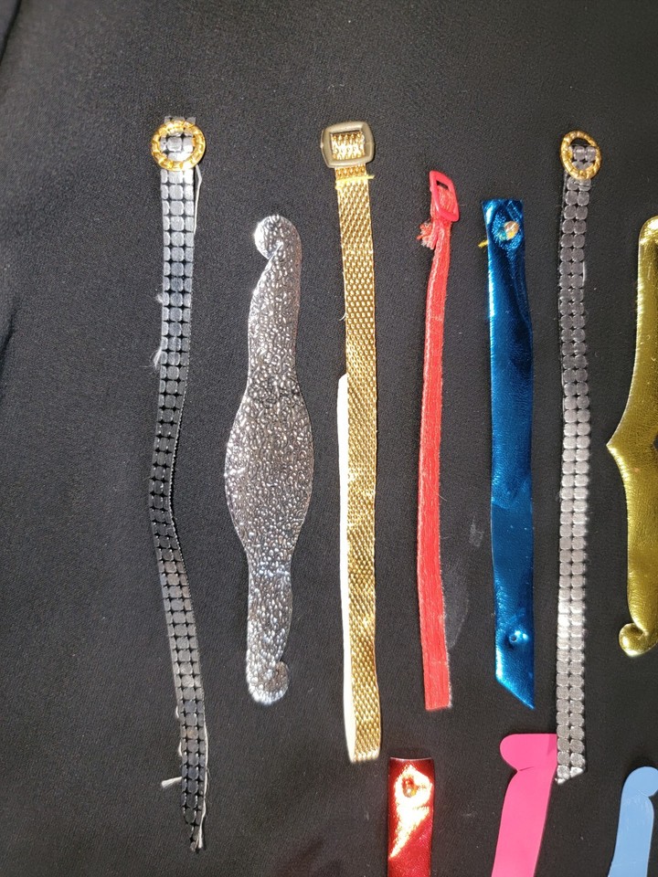 VINTAGE MOD BARBIE DOLL BELT LOT GOLD SILVER PINK RED BLUE | eBay