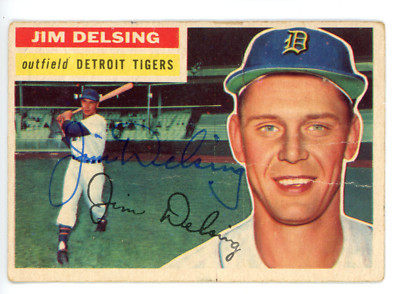 Jim Delsing Signed 1956 Topps #338 Detroit Tigers Autographed | eBay