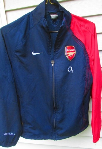 Vintage Nike Arsenal O2 Sports Coat Red Blue Men's Soccer Track | eBay