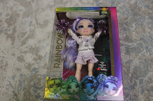 Rainbow High Cheer Violet Willow Purple Fashion Doll Pom Poms Never ...