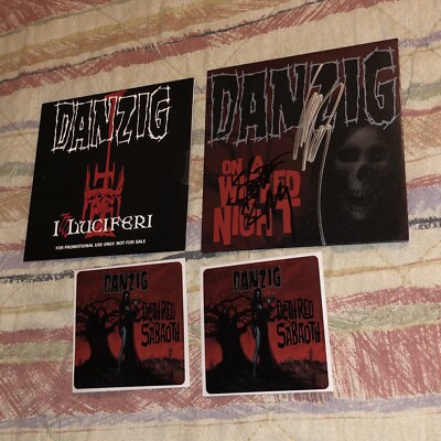Danzig Signed CD Single, On A Wicked Night w/stickers & I Luicferi cd ...