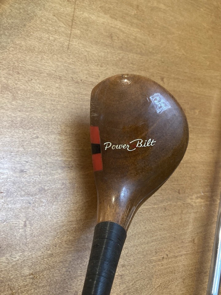 H&B POWERBILT Persimmon Driver 2 3 4 Wood Set Steel Shafts BEAUTIFUL ...
