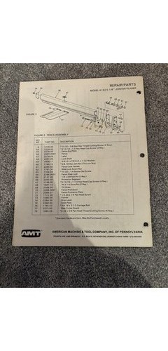 AMT 5-1/8 Jointer Planer Model 4192 Manual Reproduction 1988 ...