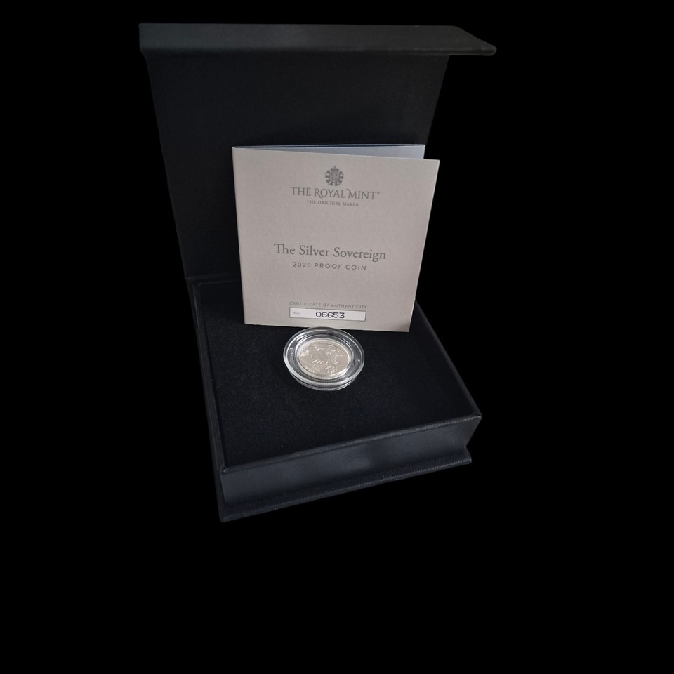 Royal Mint First UK Silver Sovereign Prem Proof Coin with COA In ...