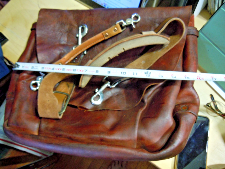 VTG Rare USPS US Leather Mail Postal Carrier Messenger Briefcase Bag ...