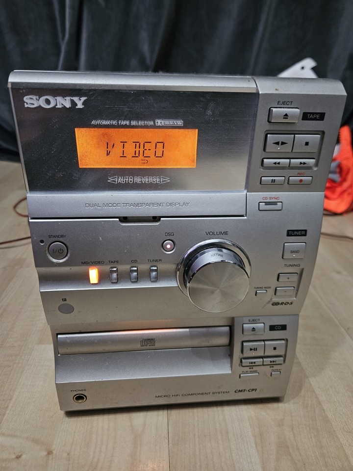 Sony CMT-CP1 Micro HiFi Component System CD Cassette Tape Player Radio ...