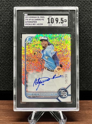 ALEJANDRO PIE 2022 Bowman Chrome 1st Rookie Card RC Speckle /299 SGC 9. ...