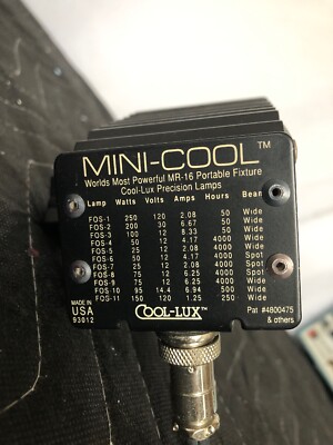 Cool-Lux Mini-Cool MR-16 Portable Light Illuminator Fixture Unit | eBay