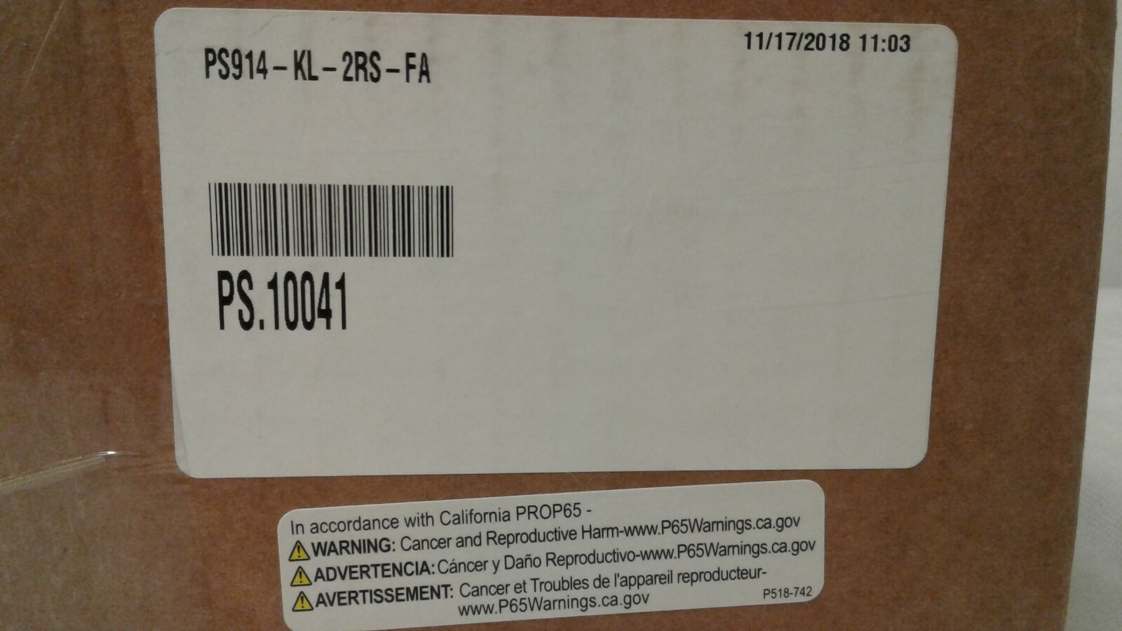 VON DUPRIN / SCHLAGE PS914-2RS / PS.10041 Power Supply Enclosure Panel ...