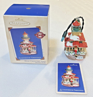 2002 Lighthouse Greetings Magic Series Flashing Light Hallmark Keepsake ...