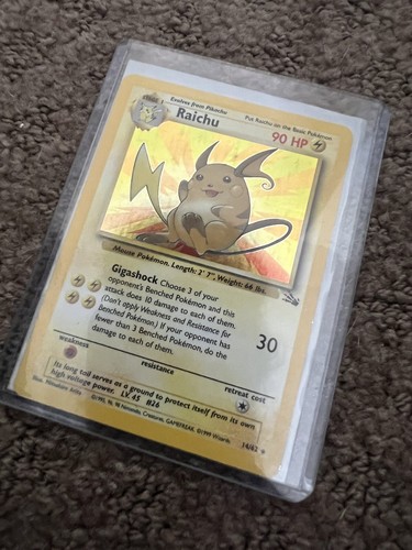 1999 Pokemon Fossil 1st Edition Raichu Holo Rare Card 14/62 - NM/MT | eBay