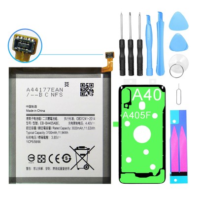 Akku für Samsung Galaxy A40 SM-A405F ersetzt EB-BA405ABE 3100mAh ...