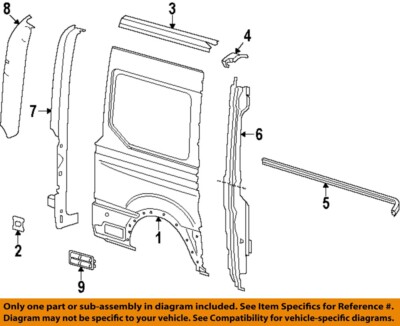 FORD OEM 15-25 E-Transit Side Panel Components-Side Panel EK4Z61279D46H ...