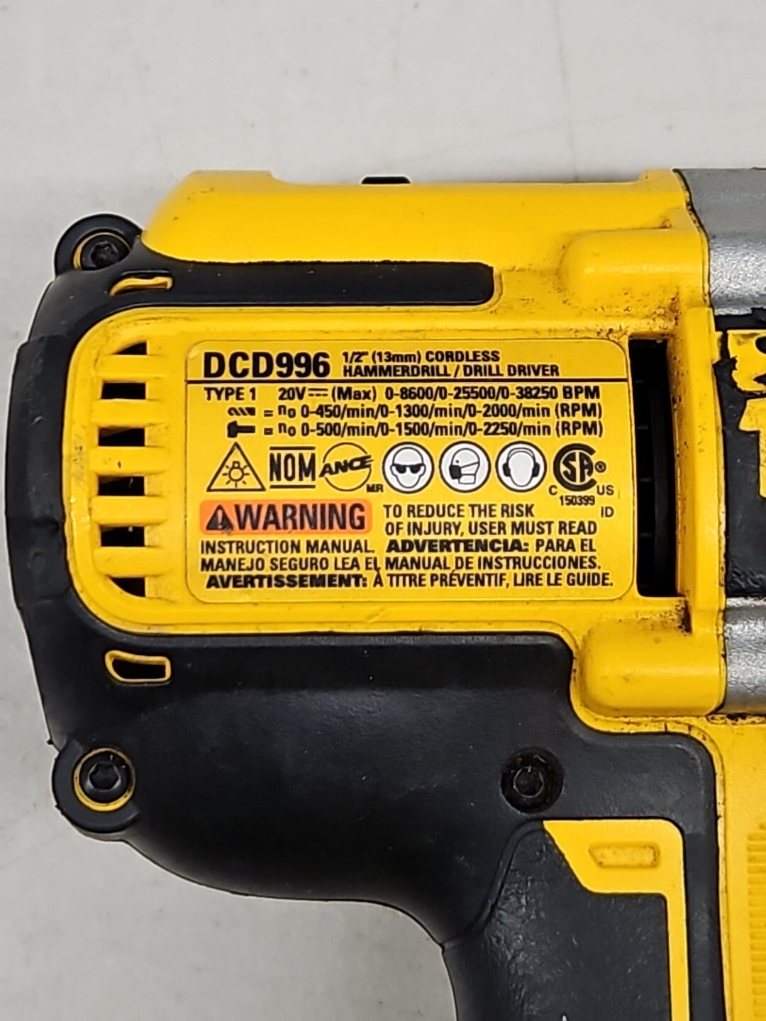 DeWalt DCD996 20V MAX XR Cordless 3-Speed Hammer Drill - Tool Only ...