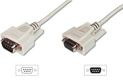 DIGITUS Serial Connection Cable - D-Sub 9 to D-Sub 9 - Plug to Socket ...