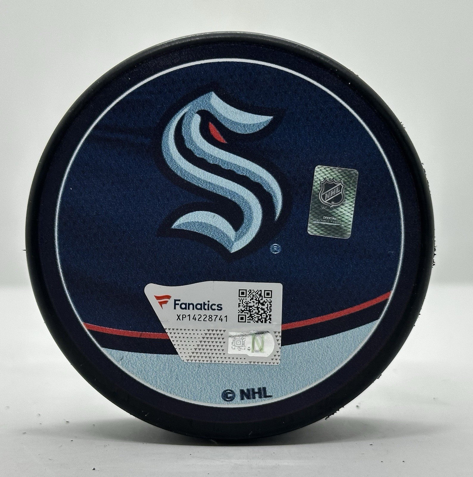 Matty Beniers Autographed Seattle Kraken Hockey Reverse Retro Puck ...