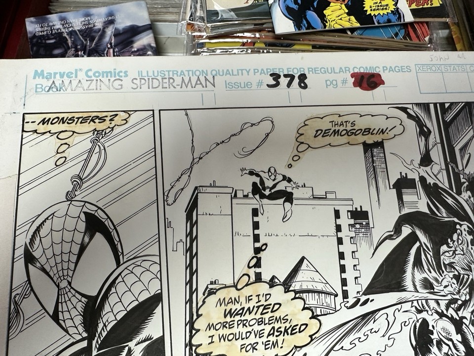 Original Comic Art! Mark Bagley, Amazing Spider-Man 378 Pg 16 Signed ...