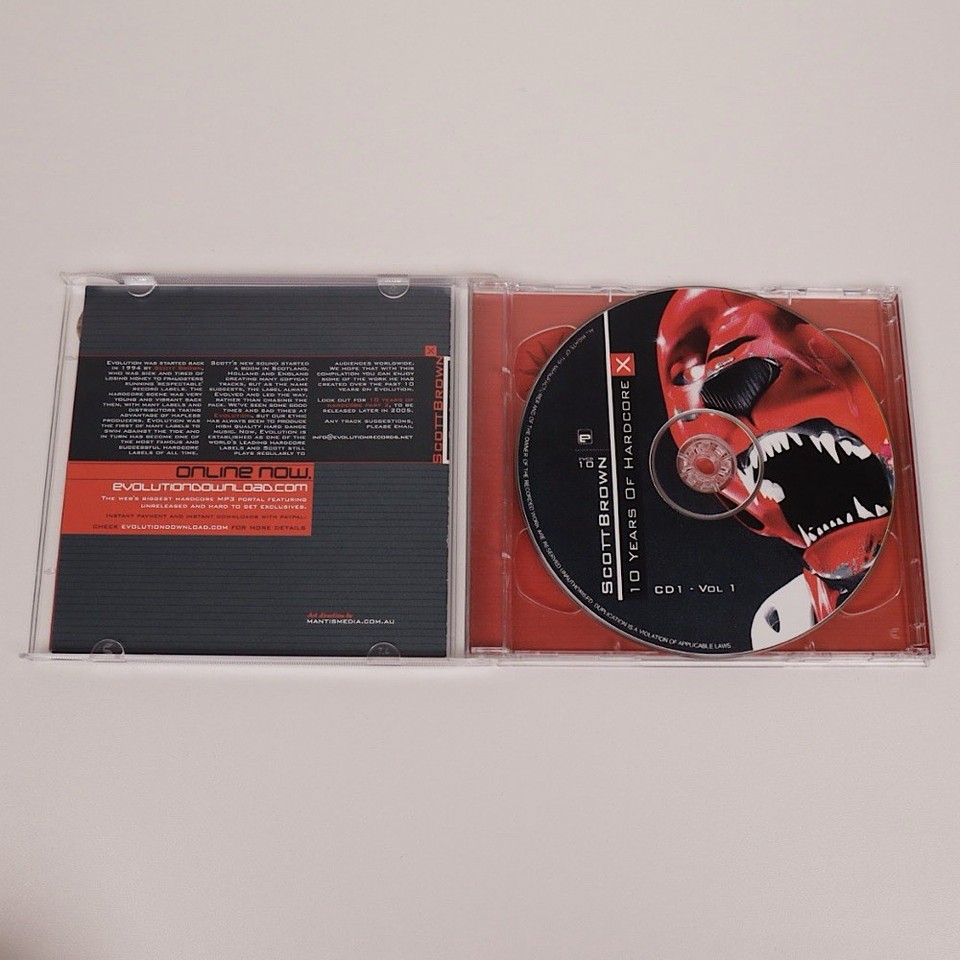 Scott Brown - 10 Years Of Hardcore (CD, 2005) 2 Disc Set - Evolution ...