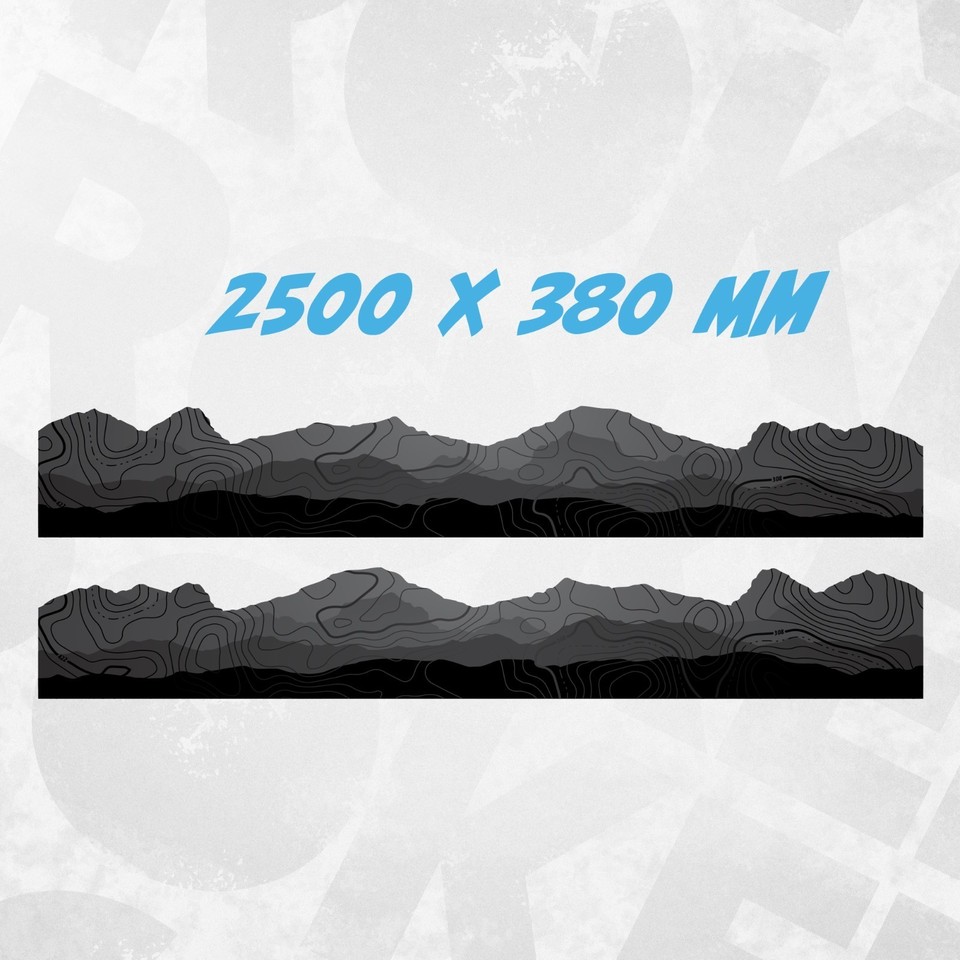 Volkswagen Transporter T4 T5 T6 side stickers - topographic graphics ...