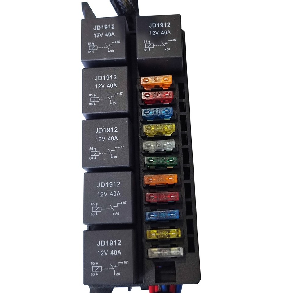 Relay Box with 6 Relays and 11 Way ATC/ATO Relay Fuse Box for ...