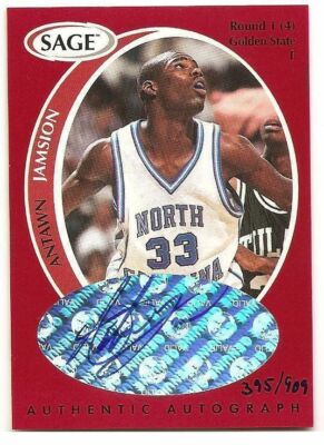 1998-99 SAGE ANTAWN JAMISON ROOKIE AUTOGRAPH #395/909 RC | eBay