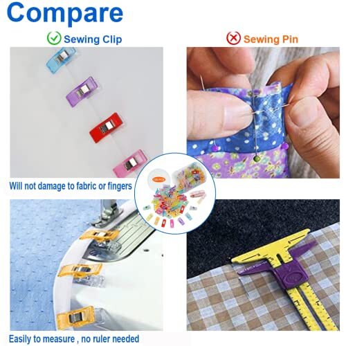 120 PCS Multipurpose Sewing Clips for Fabric Mini Clips for Sewing ...