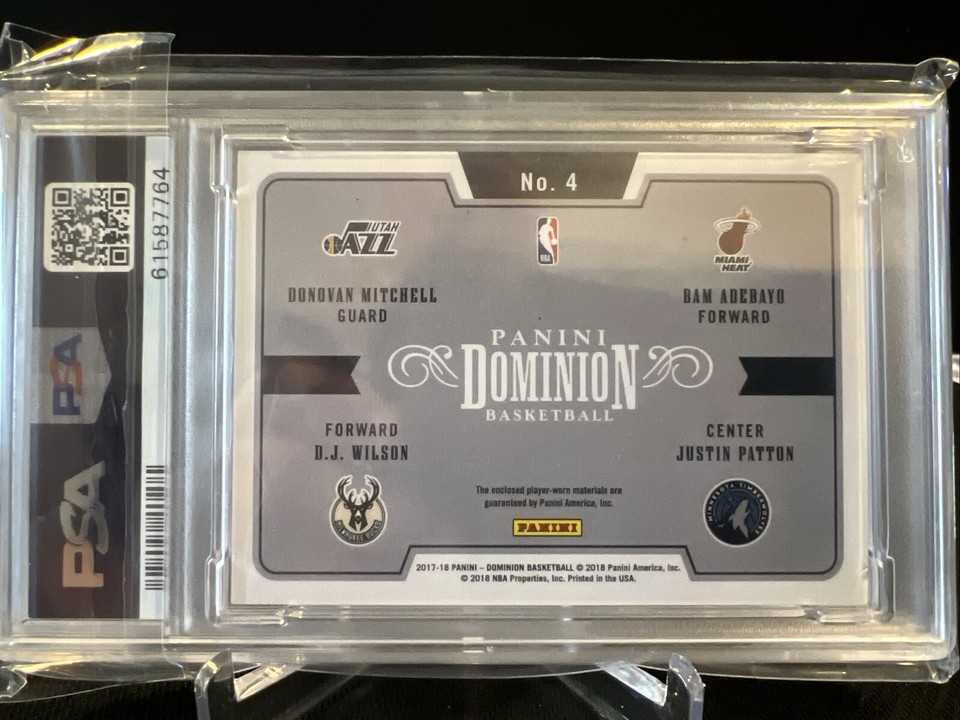 2017 Panini Dominion Mitchell Adebayo Wilson Patton Quad Patch RC /99 ...