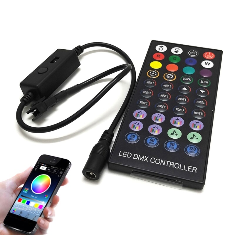 Bluetooth-compatible Controller Wireless LED Strip Light Remote Dimmer ...